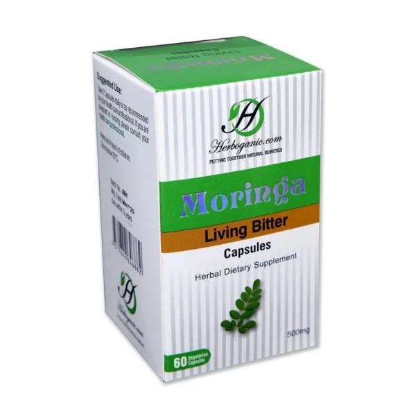 Moringa Living Bitters Capsules – 60 Pack – Herbs and Cure